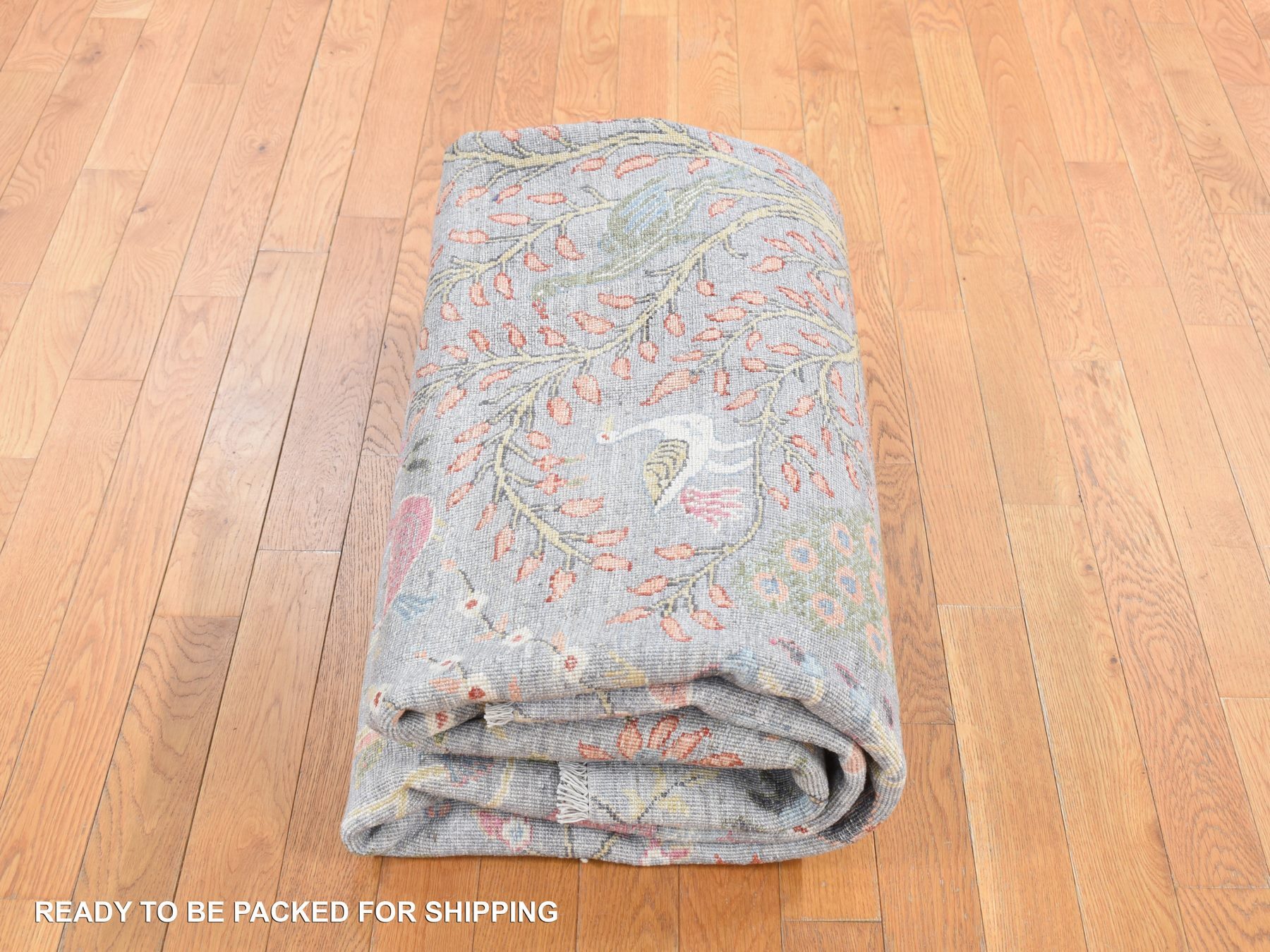 8'x8' Goose Gray, Afghan Peshawar Birds of Paradise, Vegetable Dyes ...